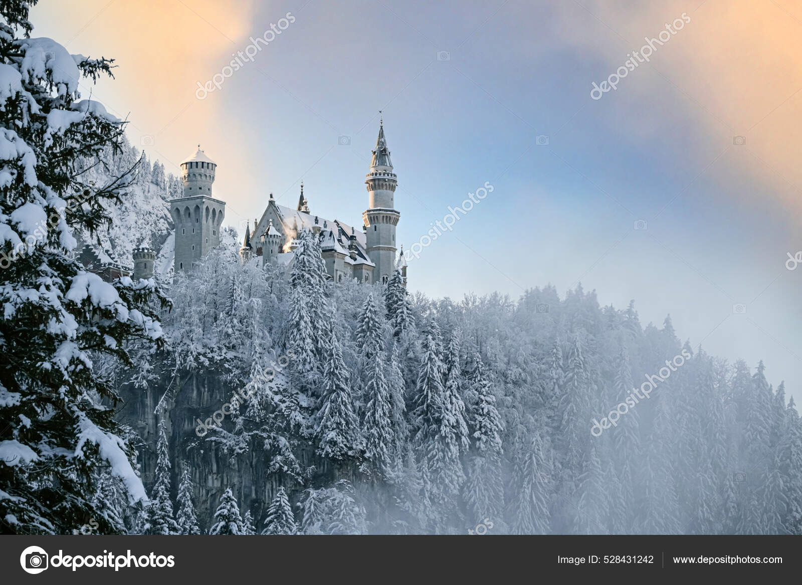Fuessen Germany Circa December 2019 Neuschwanstein Castle Fuessen ...