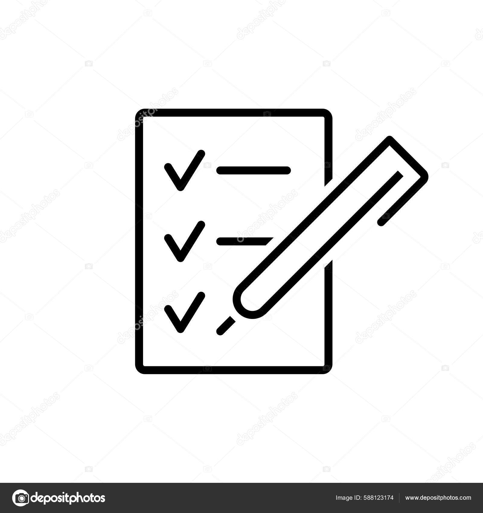 Ref List Line Icon Буфер Галочками Список Клещами Галочками Задача ...