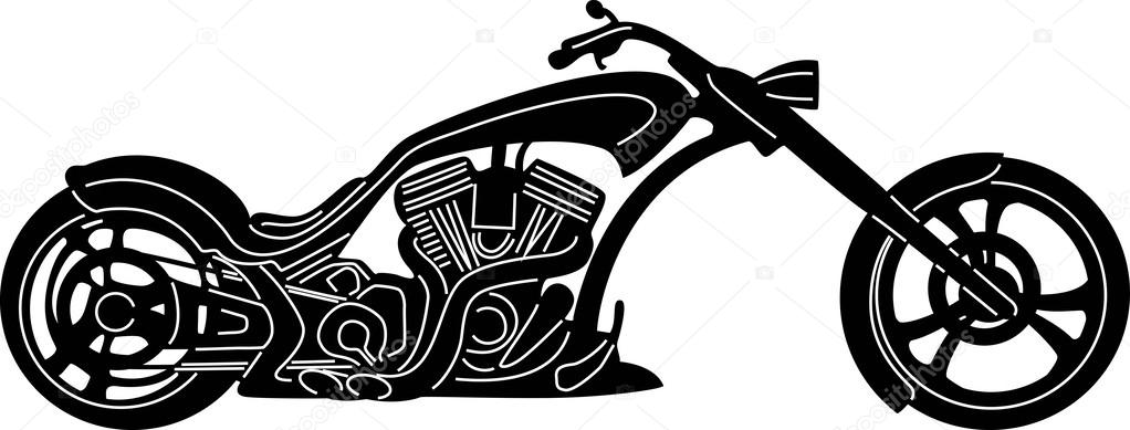 Chopper Motorcycle Silhouette