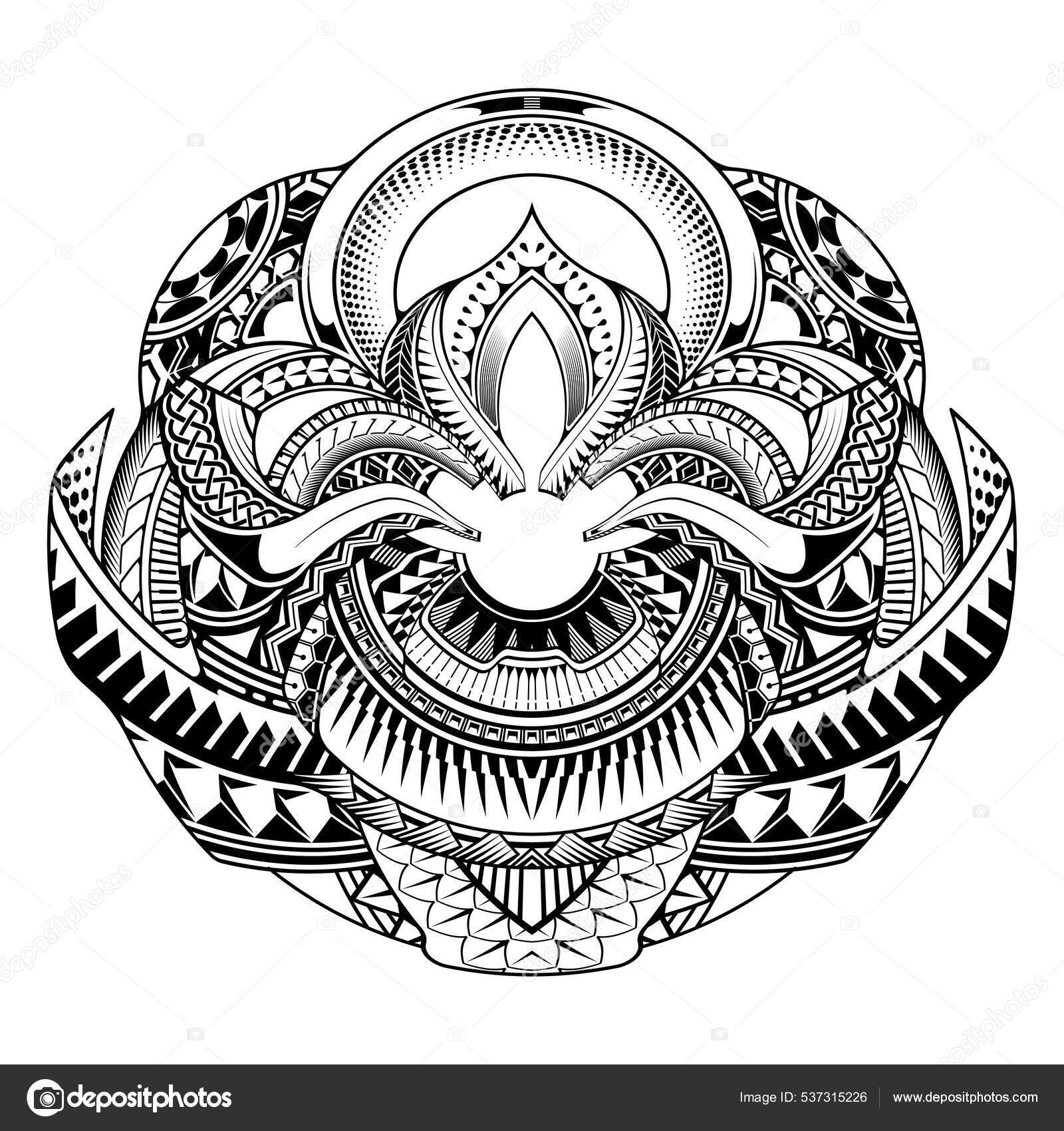 Maori Circle Tattoo Shape Tribal Tattoo Design Pattern Polynesian ...