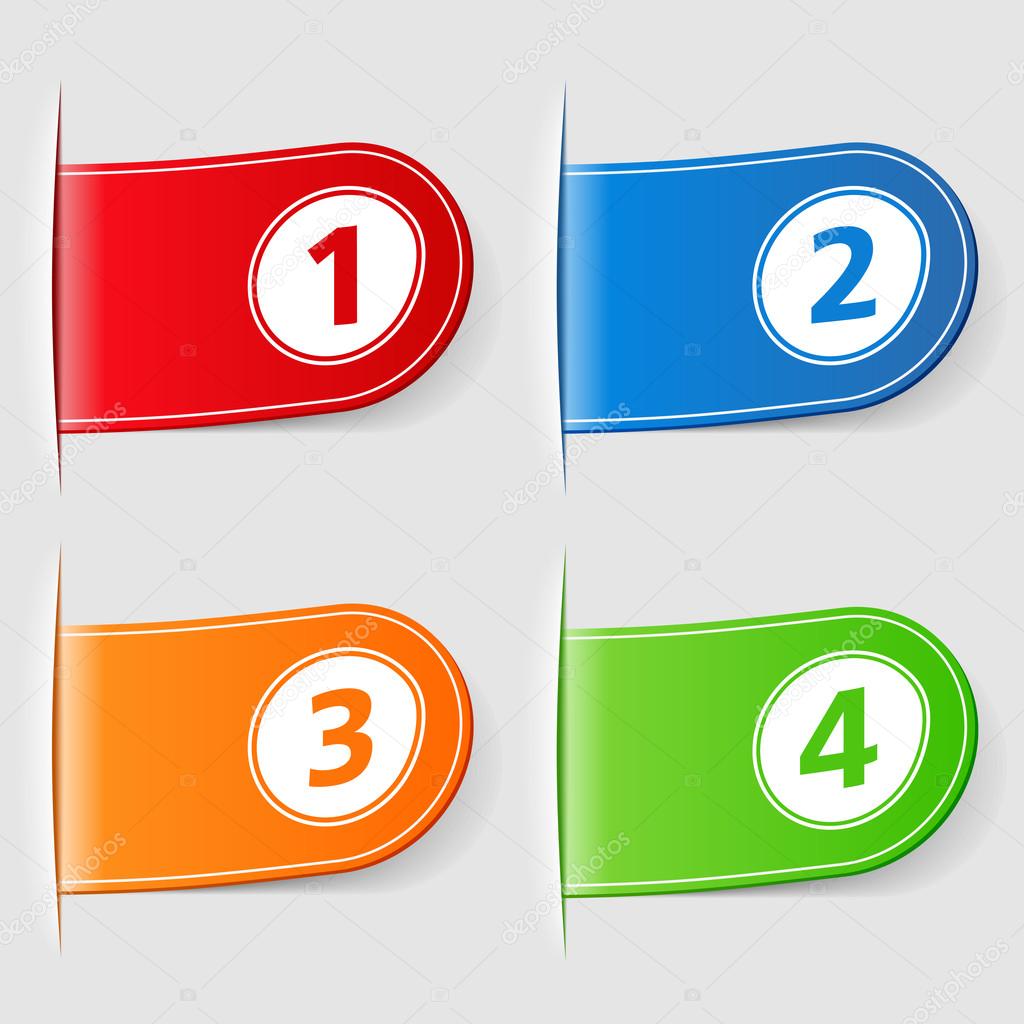 Tabs with numbers Stock Vector by ©human_306 14619515