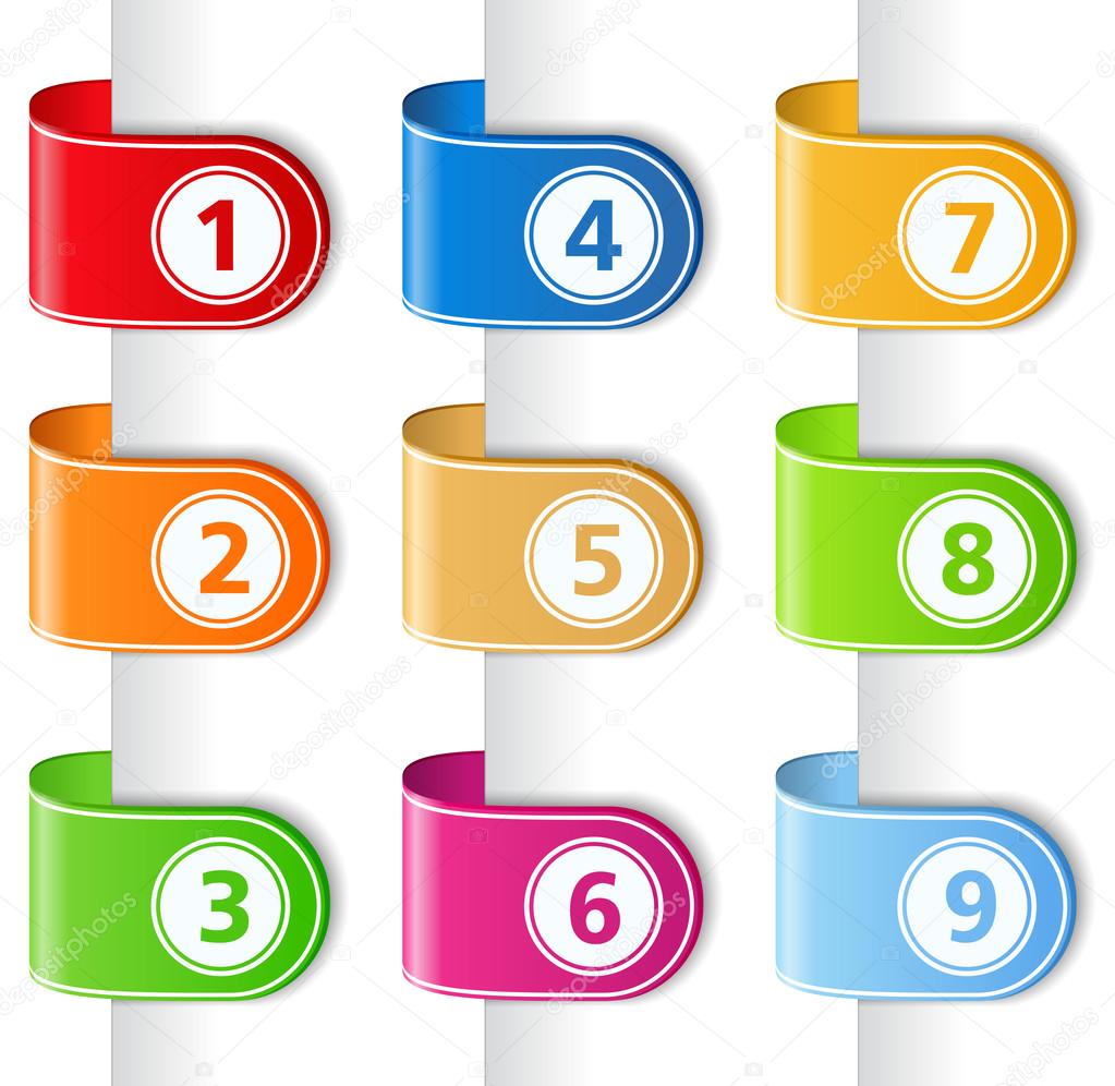 Ribbons with numbers Stock Vector Image by ©human_306 #14619519