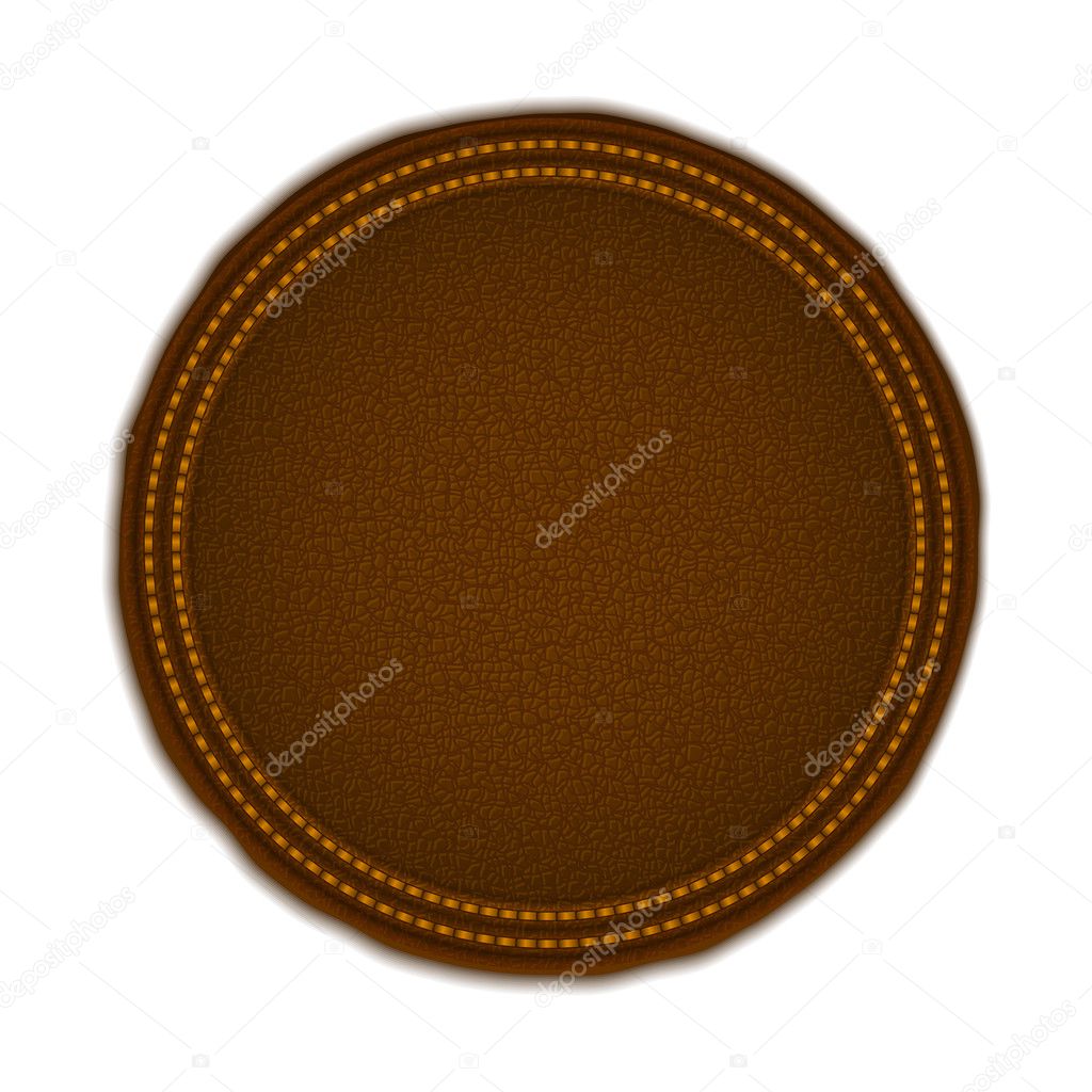 Round Leather Badge Stock Vector by ©human_306 18171959