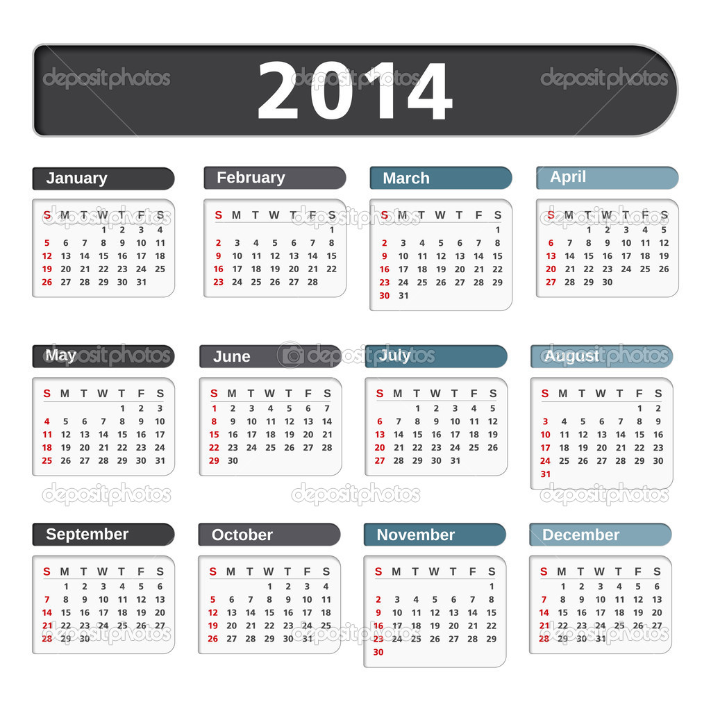 Vista Del Calendario Anual 2014