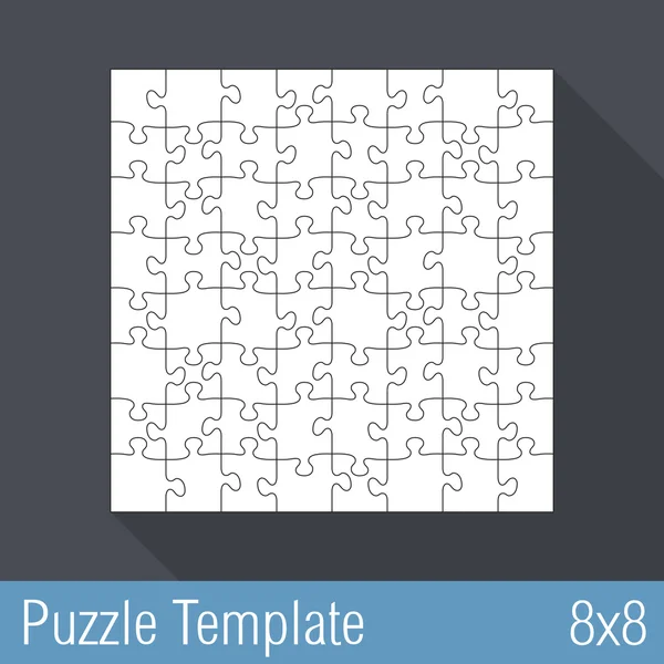 Jigsaw Puzzle template 24 pieces vector. — Stock Vector © hi6un #24865479