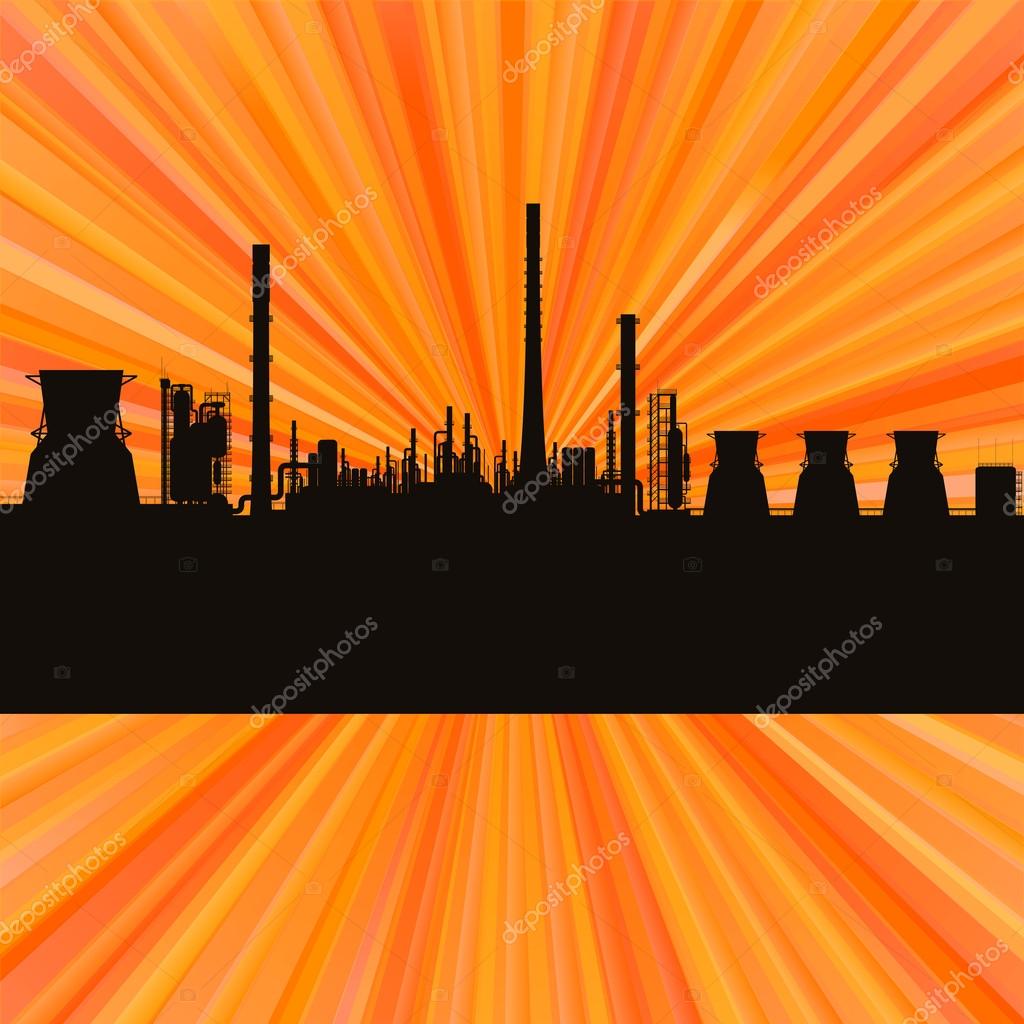 Oil refinery station background vector Stock Vector Image by ©k3studija ...