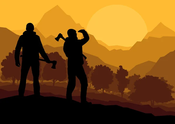 ᐈ Logger silhouette stock vectors, Royalty Free logger illustrations ...