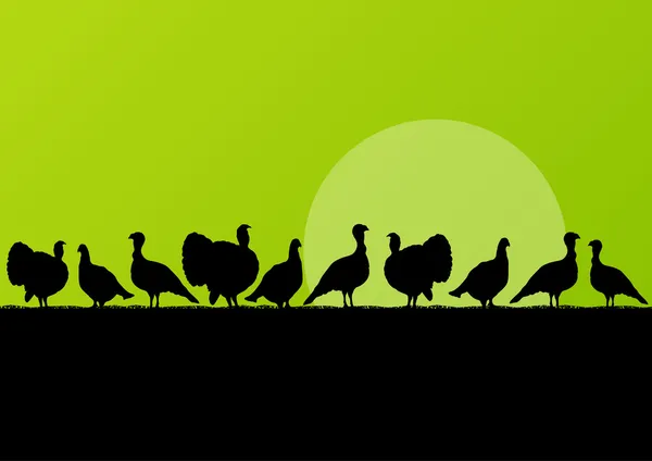137 Wild turkey silhouette Vector Images | Depositphotos