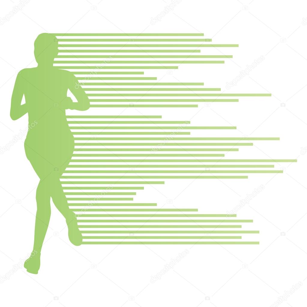 Girl Runner Silhouette Vector