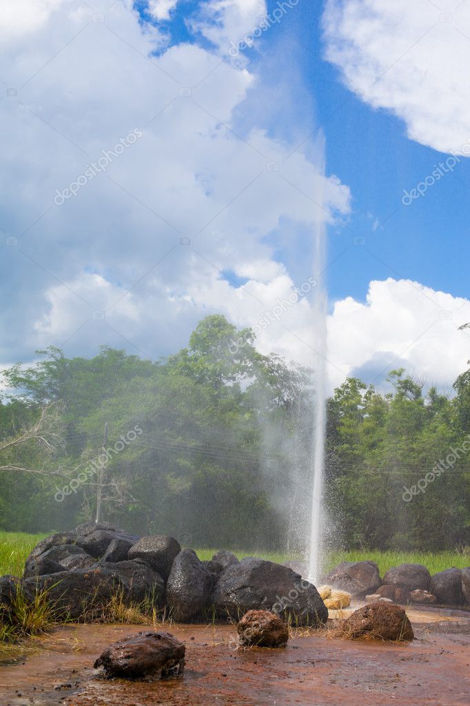 Geyser in a national park in Thailand — Stock Photo © altanaka #12737444