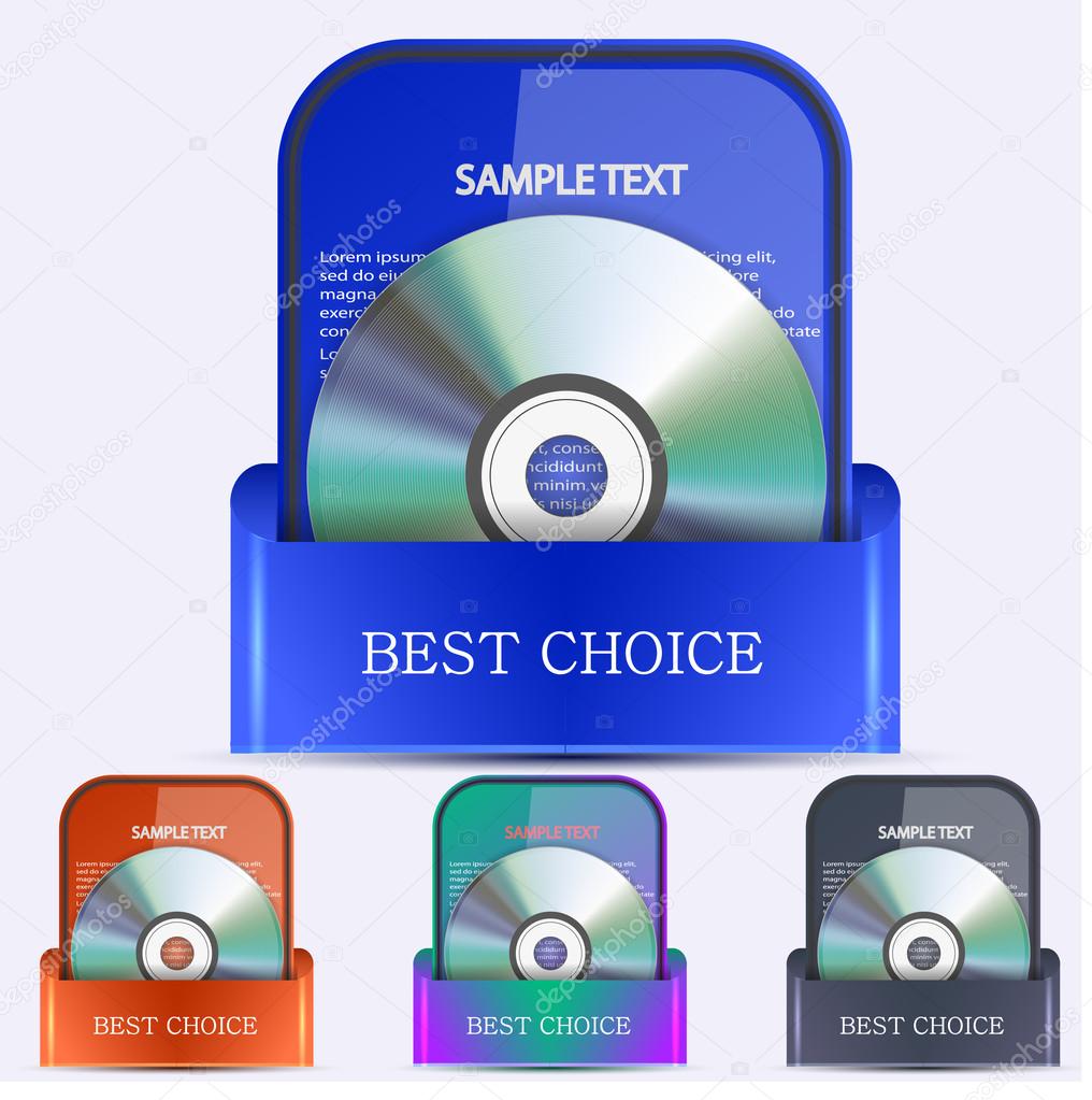 Vector Disk in Package set for your design. Eps 10 Stock Vector Image ...