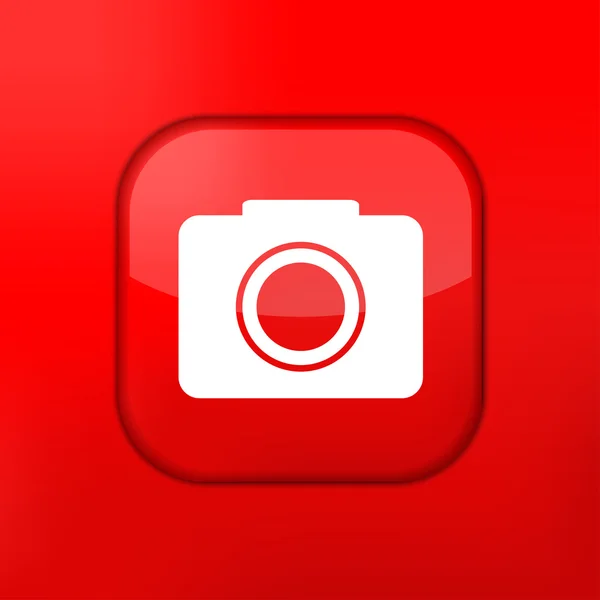 Vector camera app icon with gray bubble speech. Eps10 — Stock Vector ...