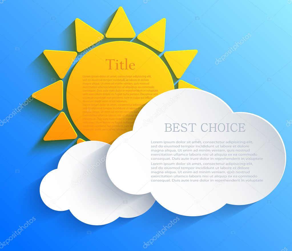 Vector sun with clouds background. Eps10 Stock Vector Image by ©trambo ...
