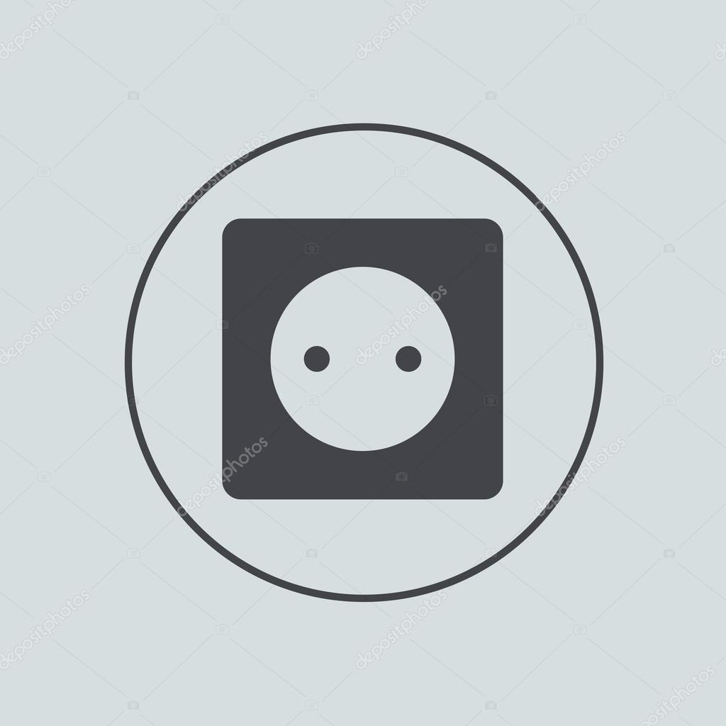 Vector circle icon on gray background. Eps 10 Stock Vector Image by ...