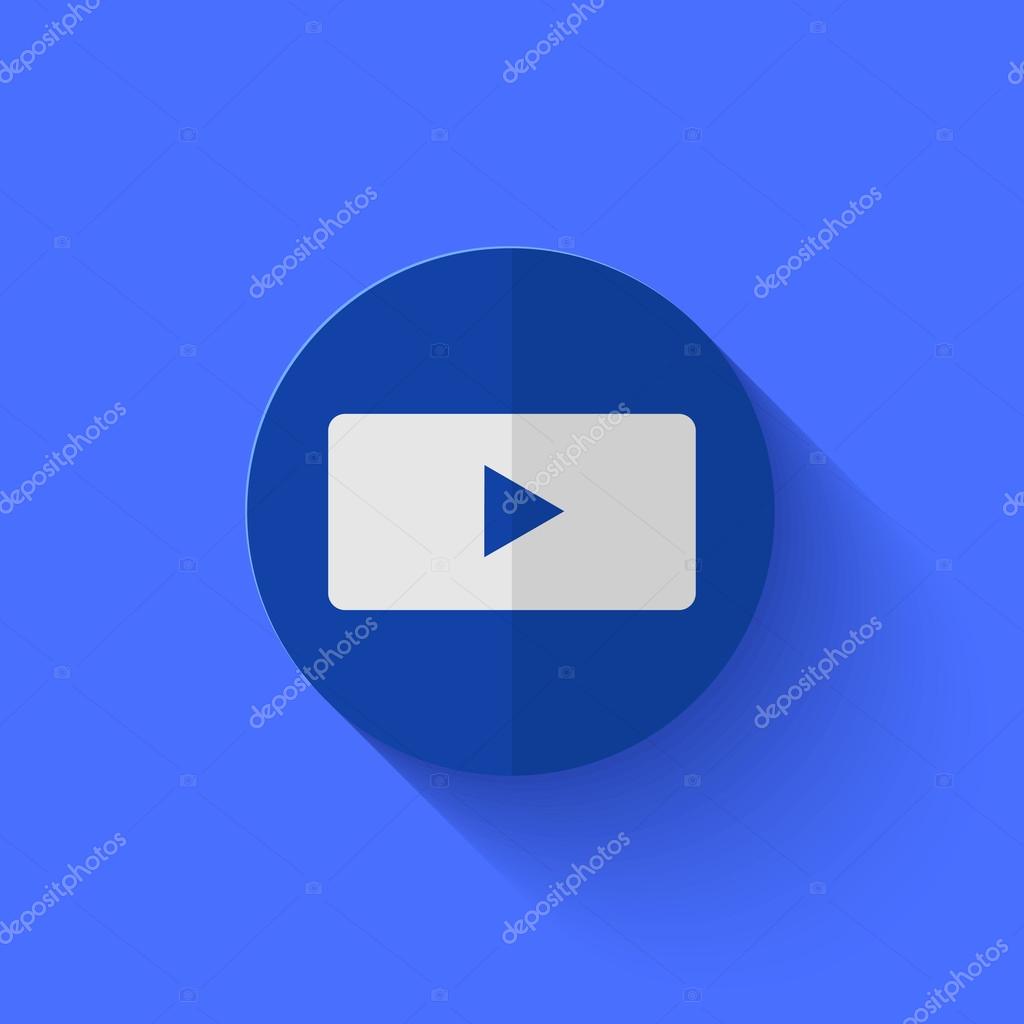 Vector modern flat blue circle icon. Stock Vector Image by ©trambo ...