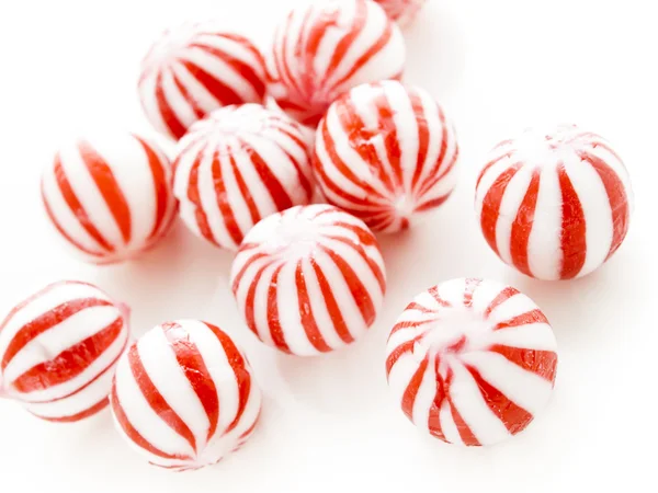 Peppermint candy isolated on white. Red striped peppermint Christmas ...