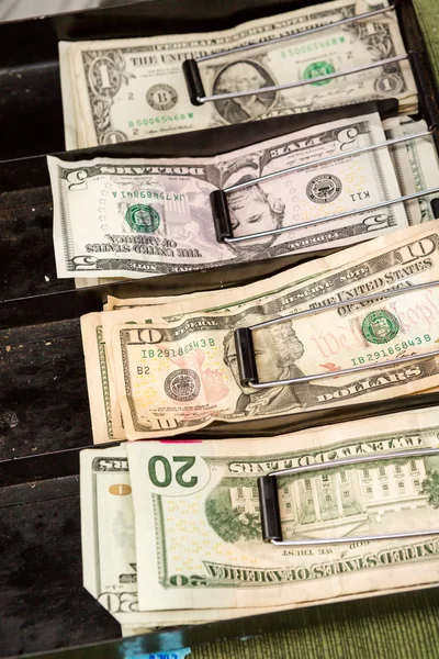 Pictures: box of dollars | Dollars in a box — Stock Photo ...
