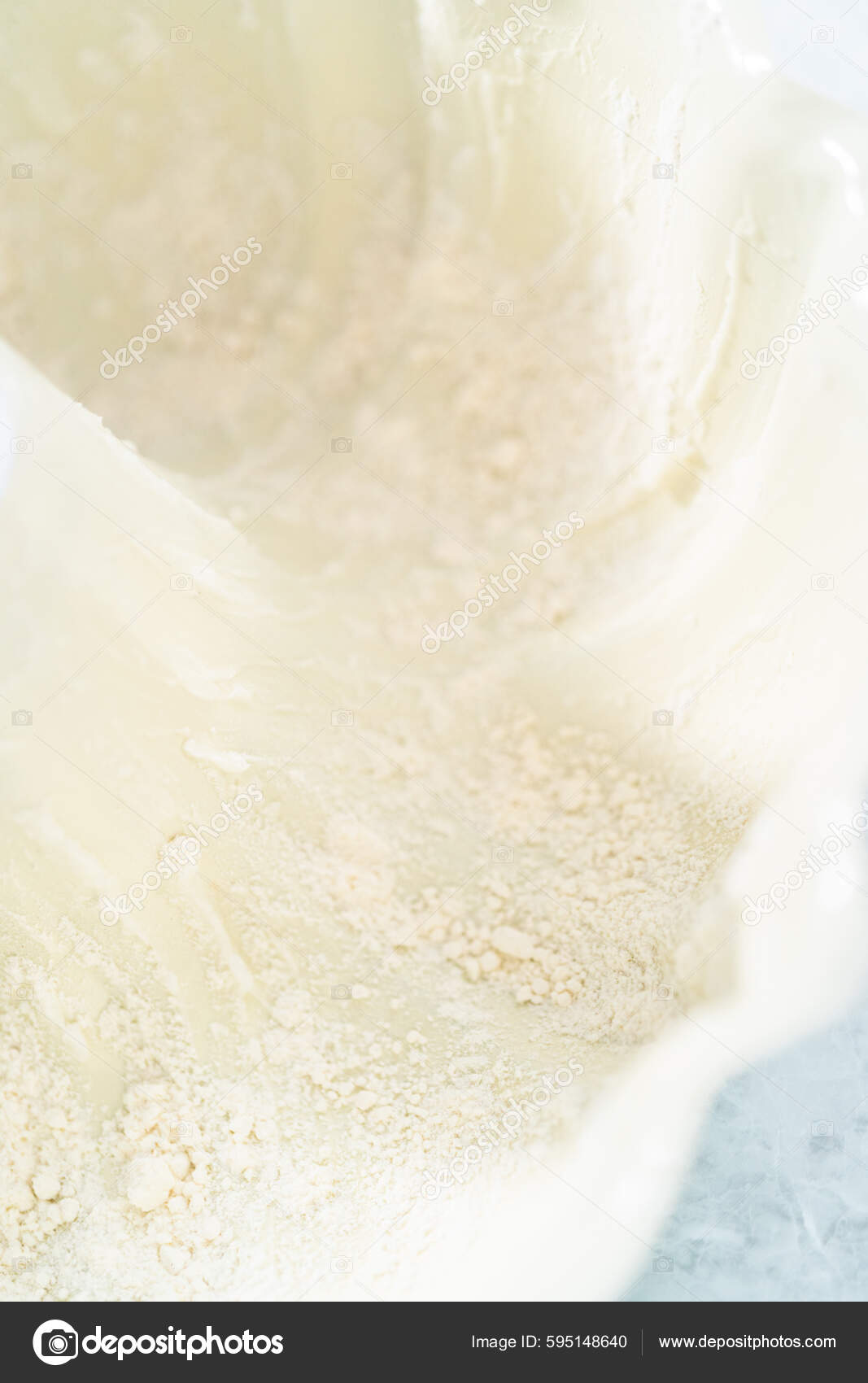 Close View Greasing Bundt Cake Pan Vegetable Shortening Flour Bake ...