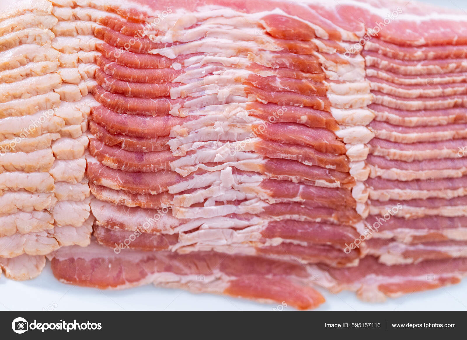 Uncooked Bacon Strip