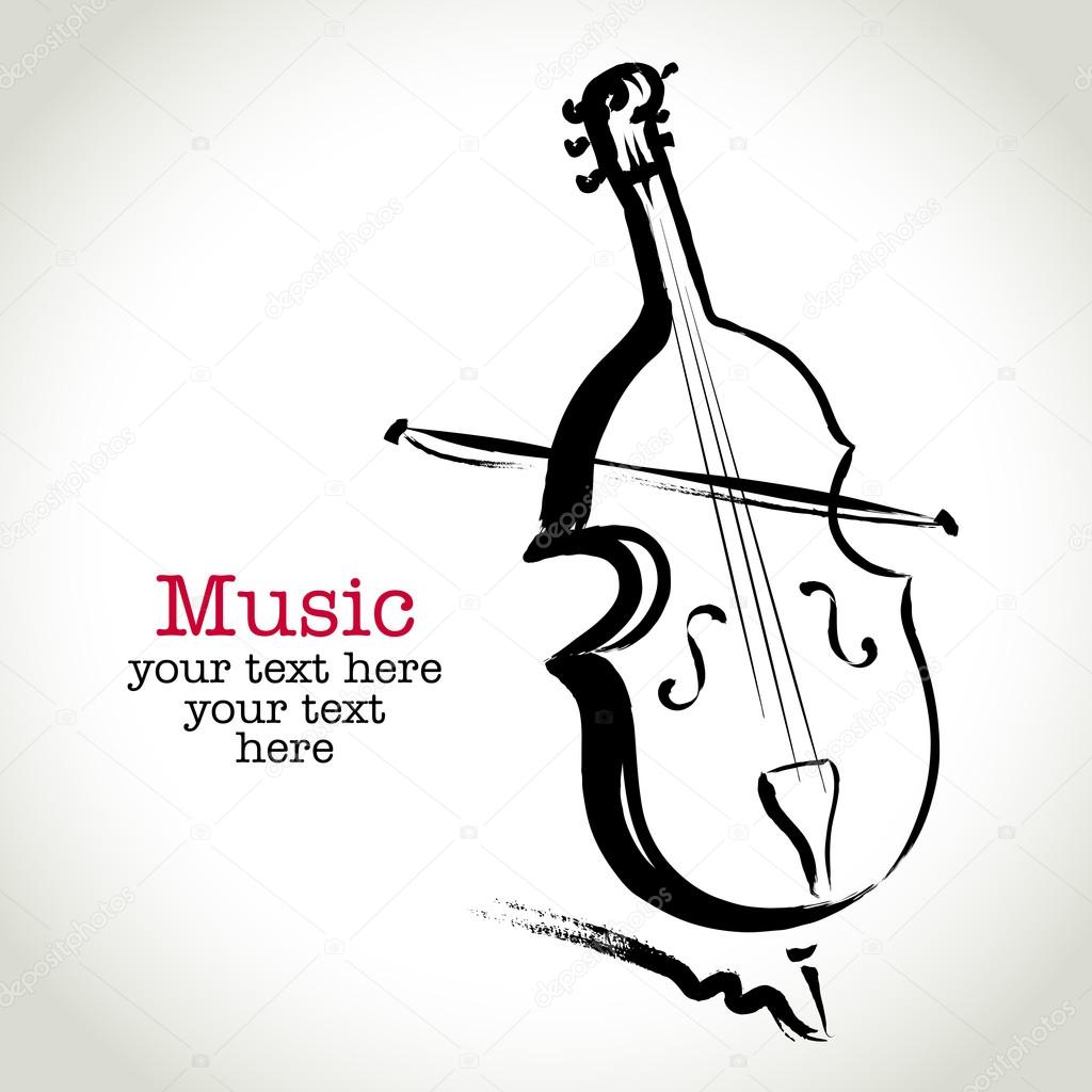 Violin Symbol Grunge