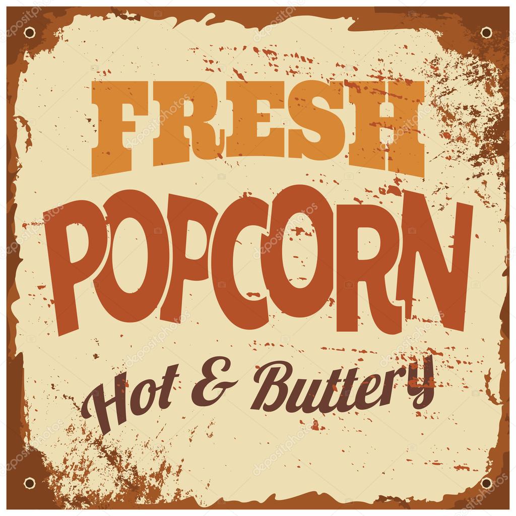 Popcorn Metal Sign Stock Vector Image by ©ivaleks #31245703