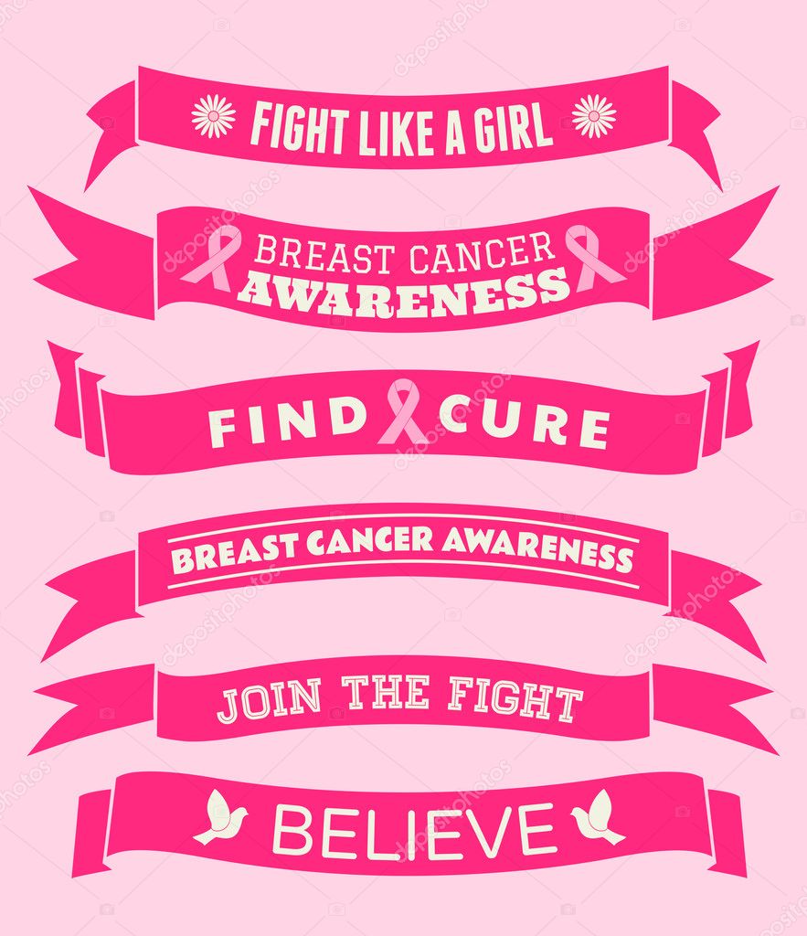 Breast Cancer Awareness Banners Stock Vector Image by ©ivaleks #32760141