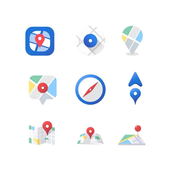Google maps icons imágenes de stock de arte vectorial | Depositphotos