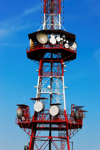 Satellite communication dishes tower Stock Photos, Royalty Free ...