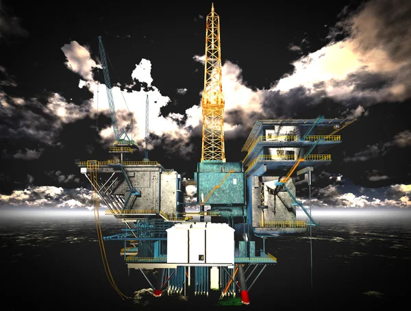 Oil rig platform — Stock Photo © DarioStudios #62604613