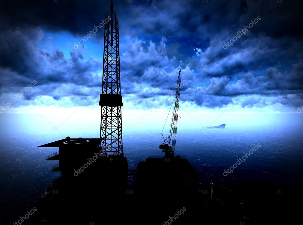 Oil rig platform Stock Photo by ©DarioStudios 18729727