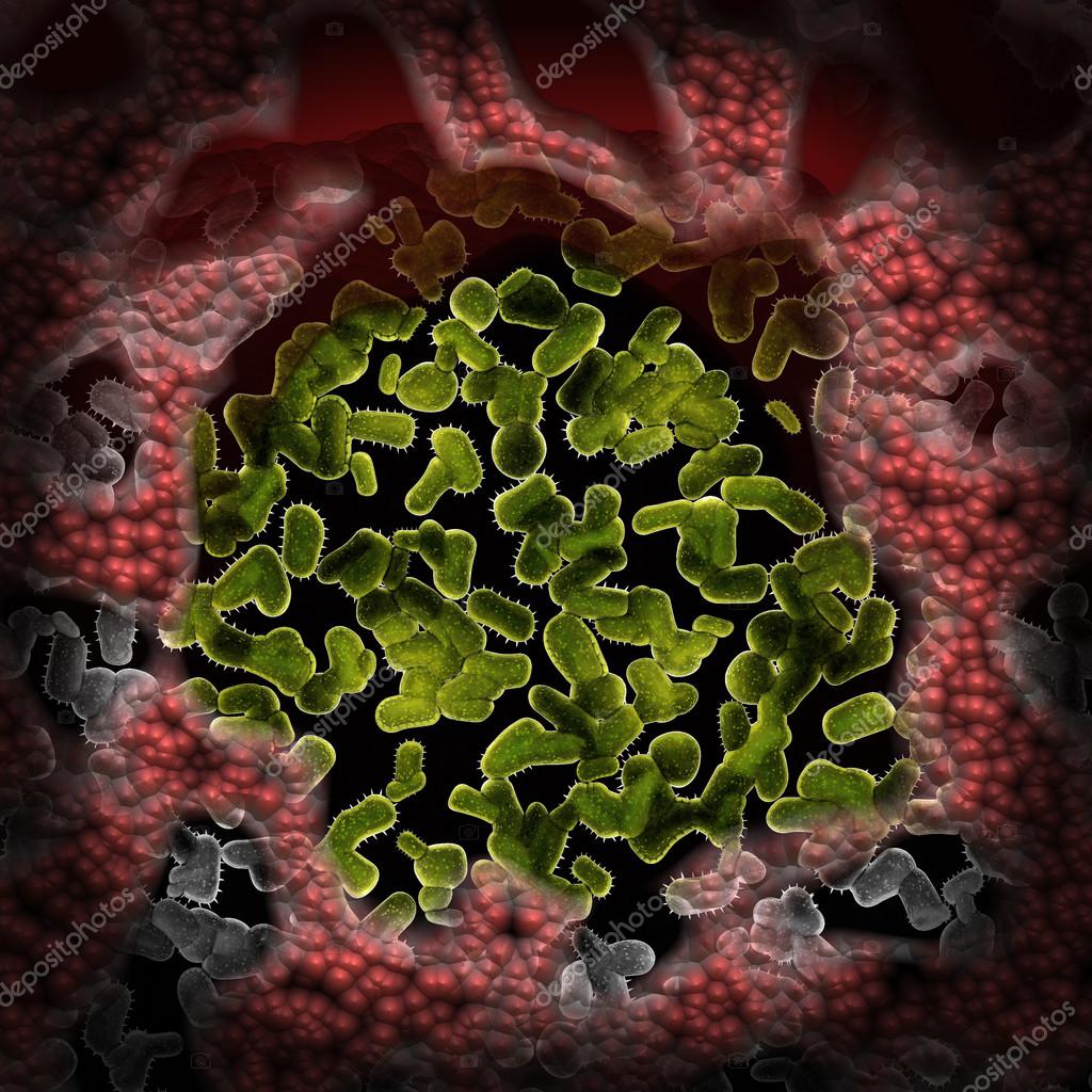 Bacteria background render Stock Photo by ©DarioStudios 23293864