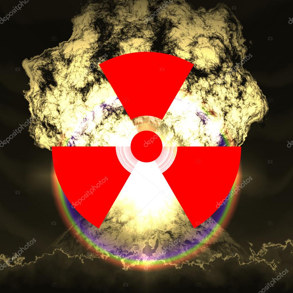 Huge nuclear explosion — Stock Photo © DarioStudios #34595159