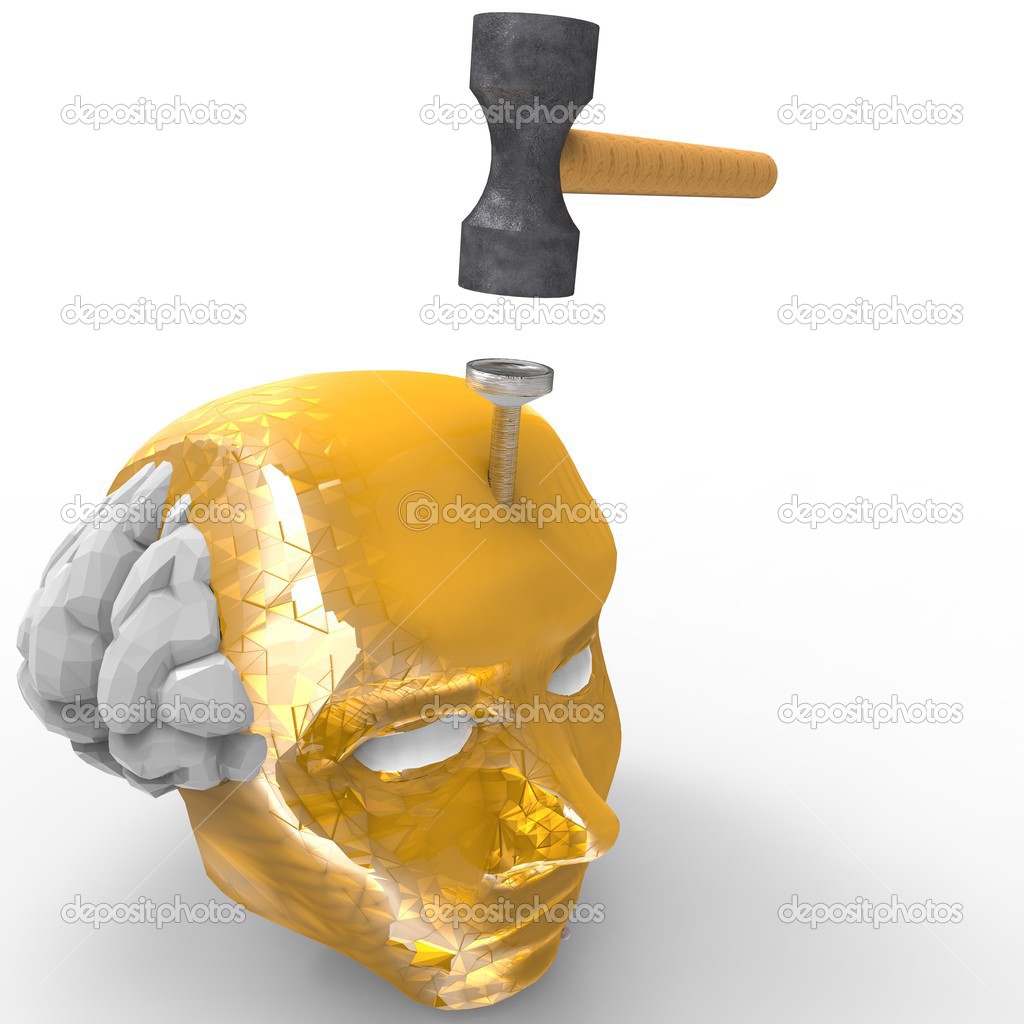 Hammer Hitting Brain
