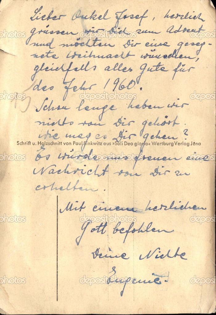 German vintage handwriting — Stock Photo © DarioStudios #46996865