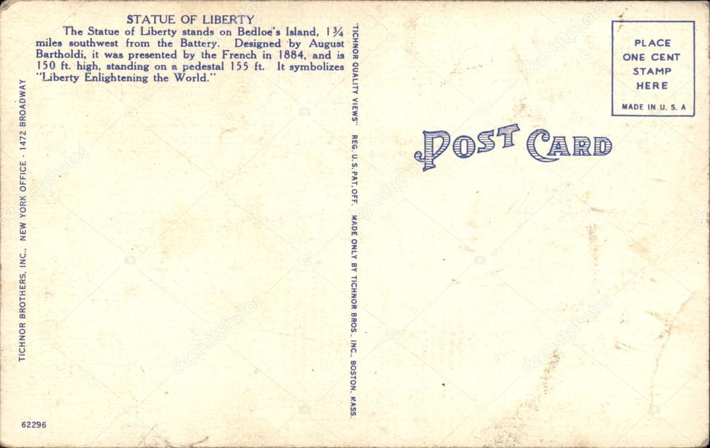 Backside of postcard Stock Photo by ©DarioStudios 46996935