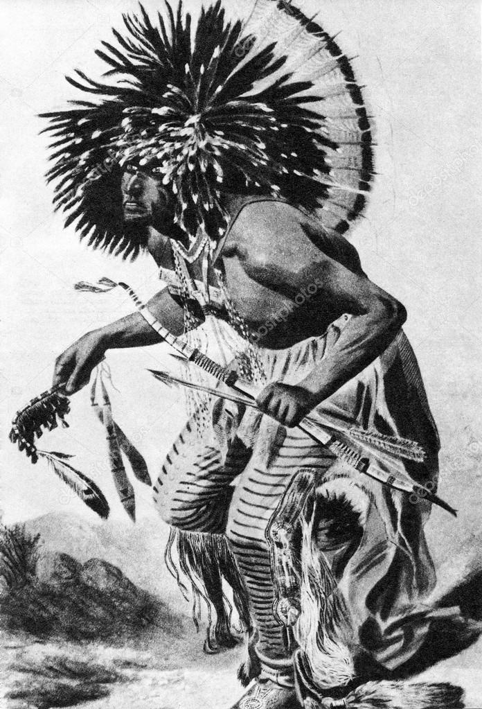 Apache Indian dancing Stock Illustration by ©DarioStudios #47150573