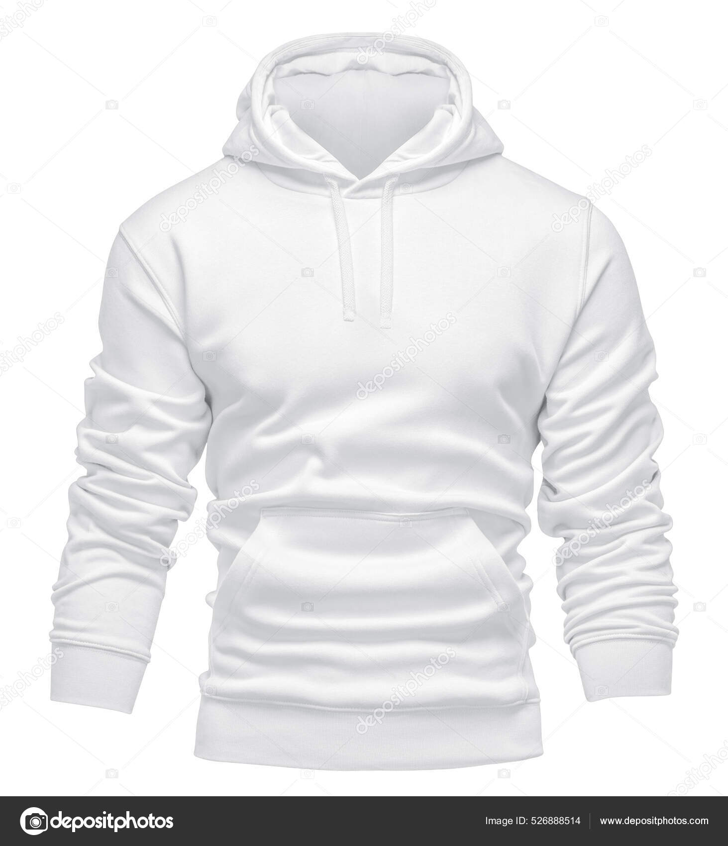 Plain White Hoodie Template