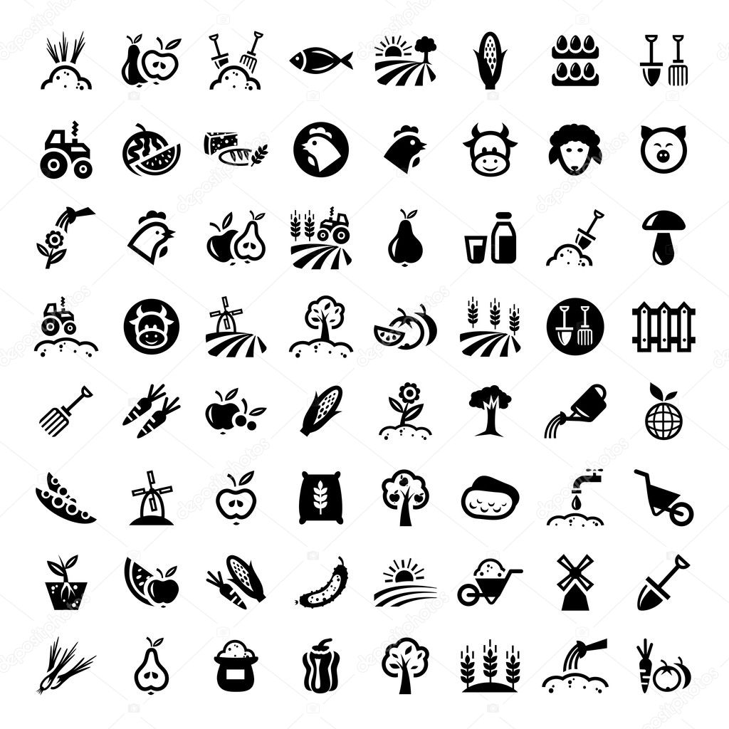 Big agriculture icons set — Stock Vector © Chistoprudnaya #19545287 Big agriculture icons set — Stock Vector © Chistoprudnaya #19545287