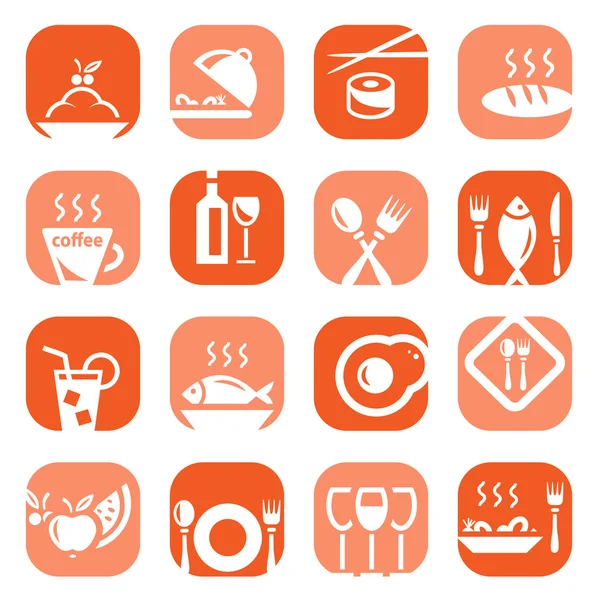 Simple food icons set — Stock Vector © Chistoprudnaya #64732557