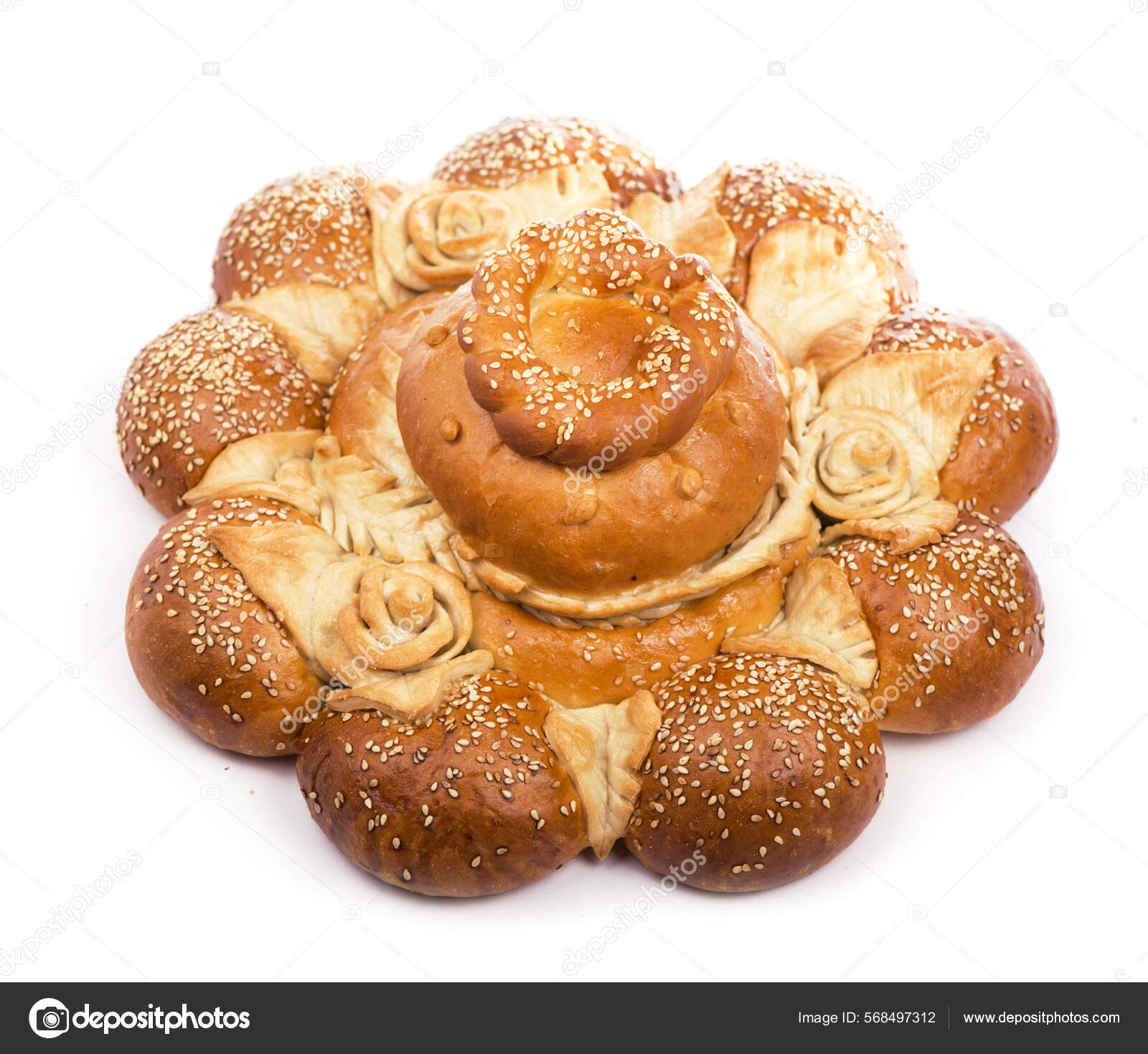 Appetizing Beautiful Bun White Background — Stock Photo © aprilphoto ...