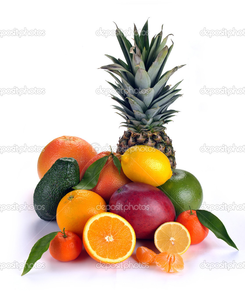 Set of citrus and tropical fruits Stock Photo by ©nikitos1977 12331168