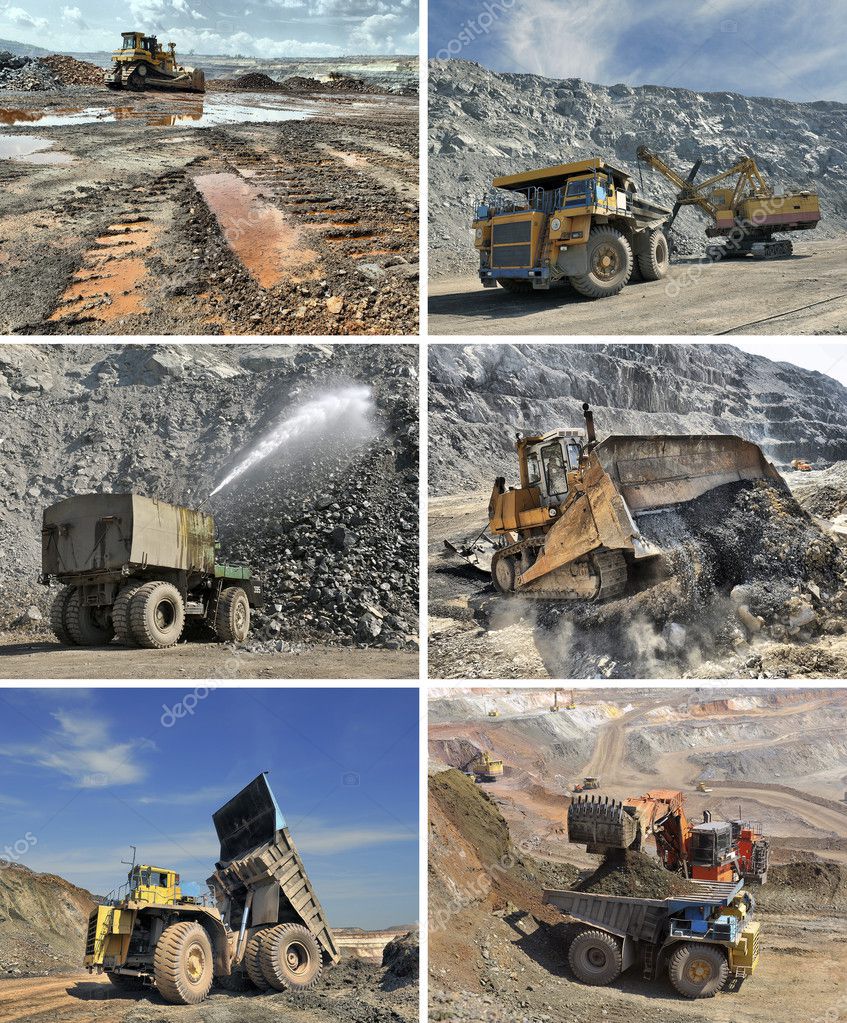 Set of images of mining equipment — Stock Photo © nikitos1977 #21739991