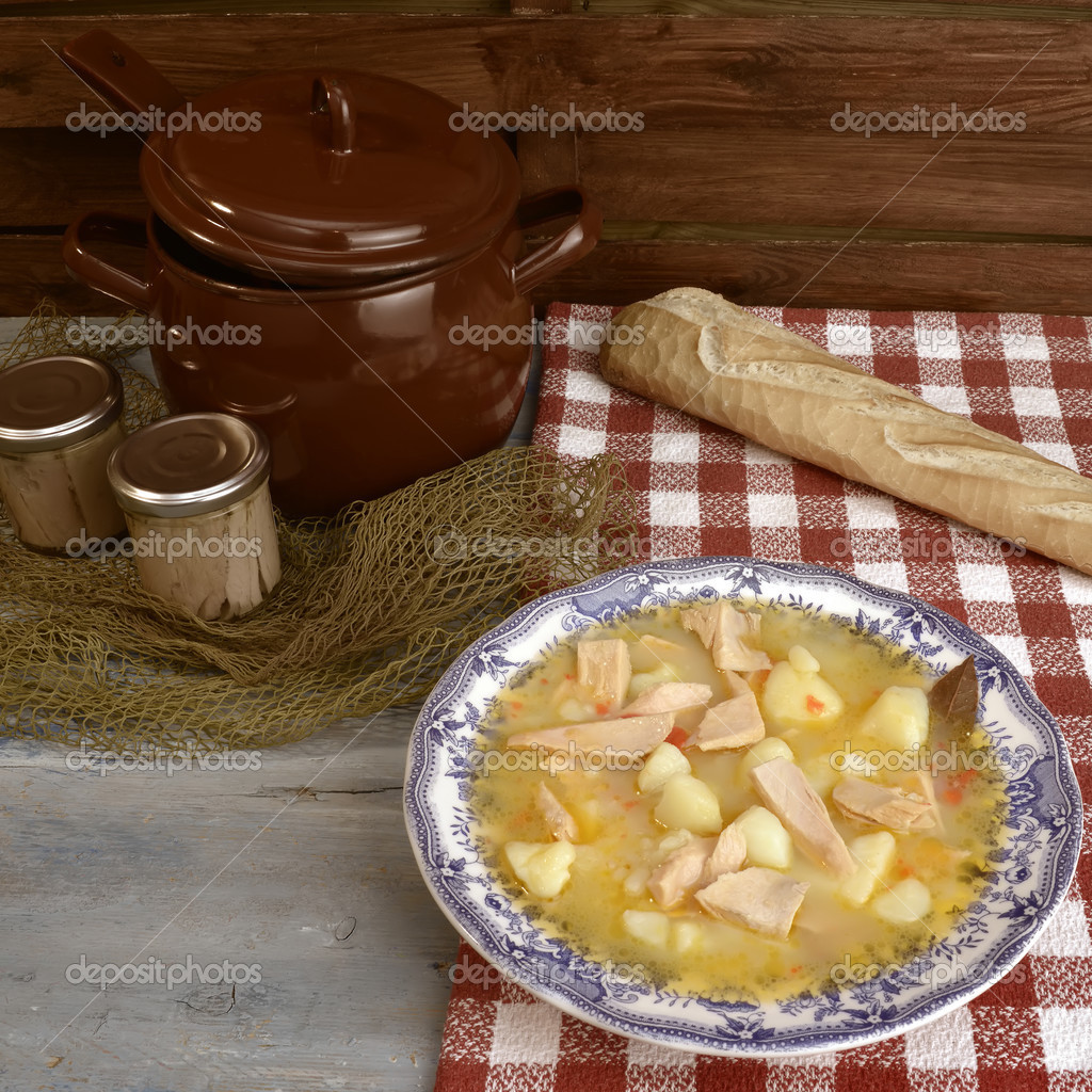 Marmita o Marmitaco, estofado de pescado — Foto de stock #48307427 © Risia