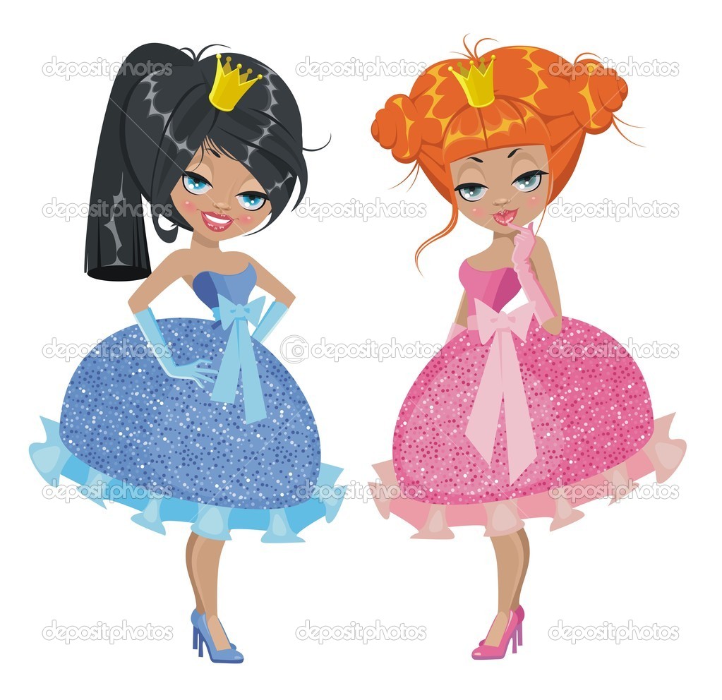 Two fashion princess Stock Vector Image by ©Svitlana #12826314