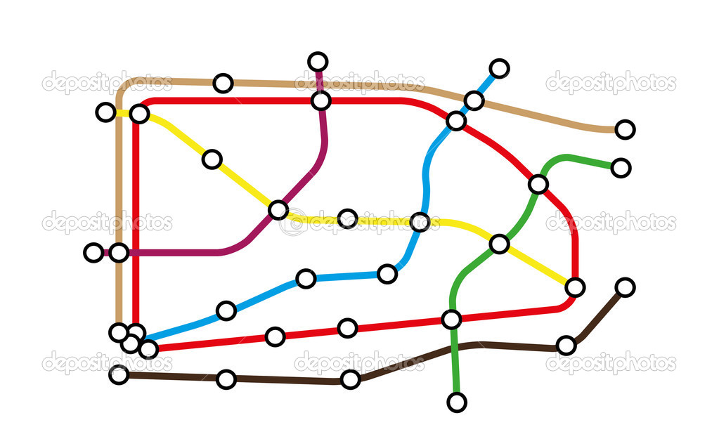 Subway map Stock Illustration by ©neftali77 #38202103