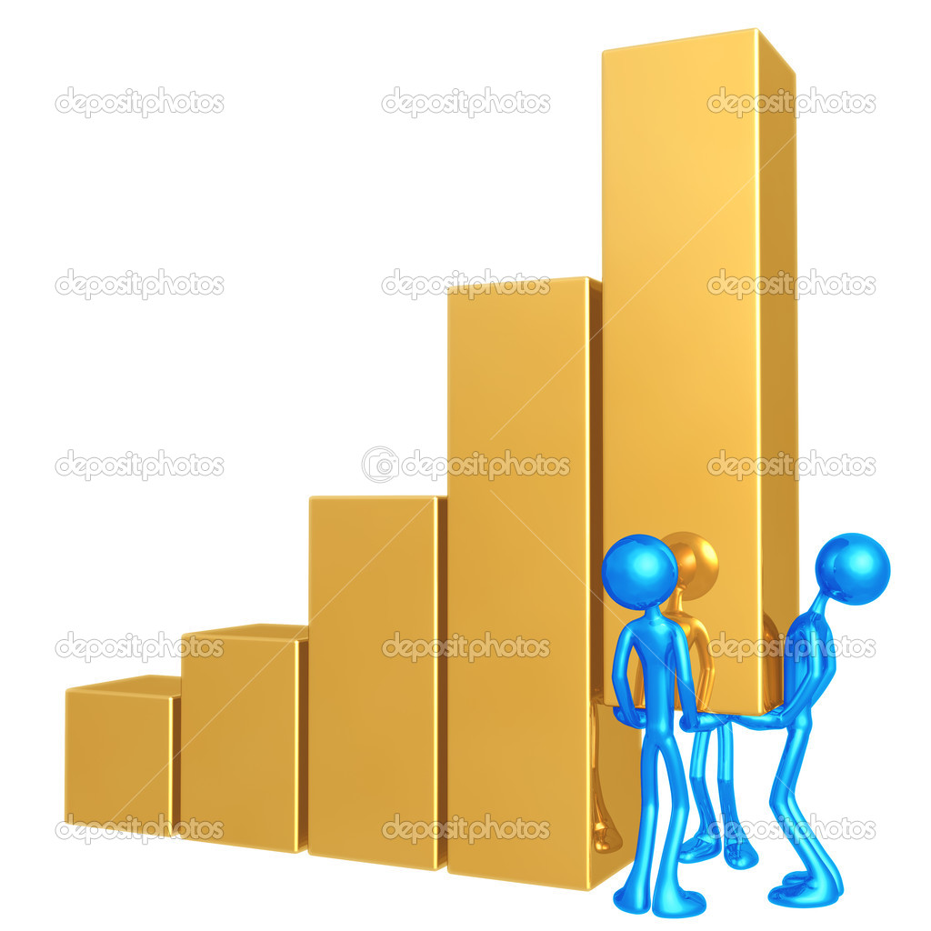 Teamwork Raising The Bar Graph Stock Photo by ©LuMaxArt 12296362