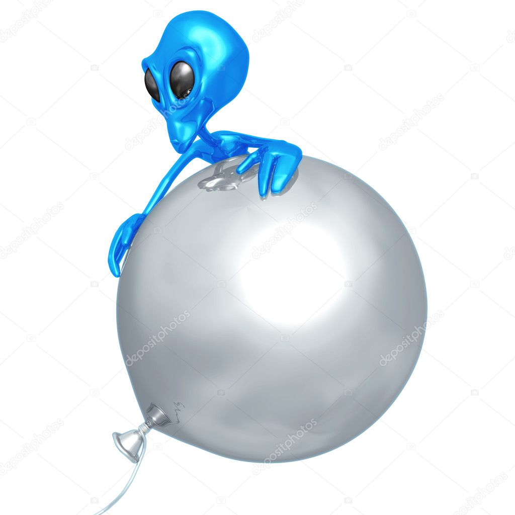 Alien On Balloon — Stock Photo © LuMaxArt #12301652