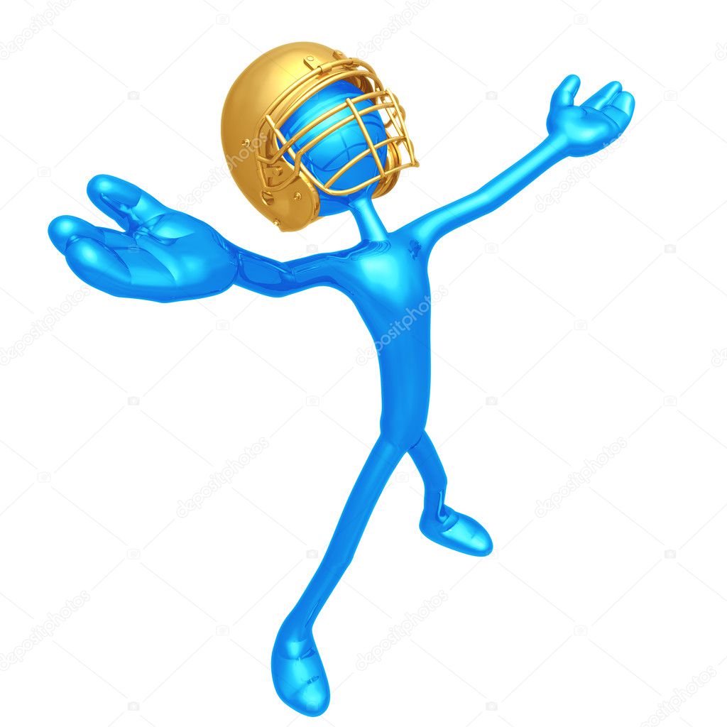 Football Player Arms Open Stock Illustration by ©LuMaxArt #12327189