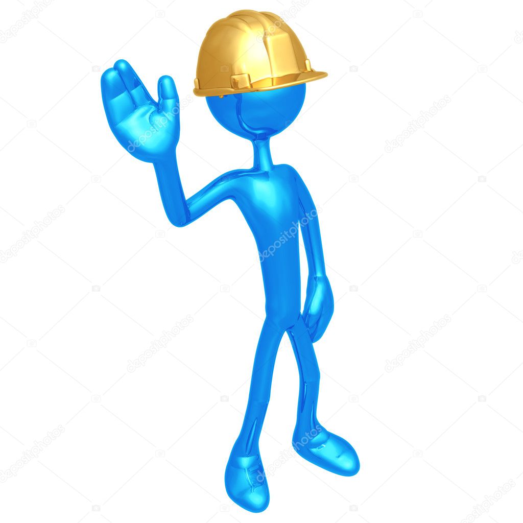 Construction Worker Waving — Stock Photo © LuMaxArt #12343909