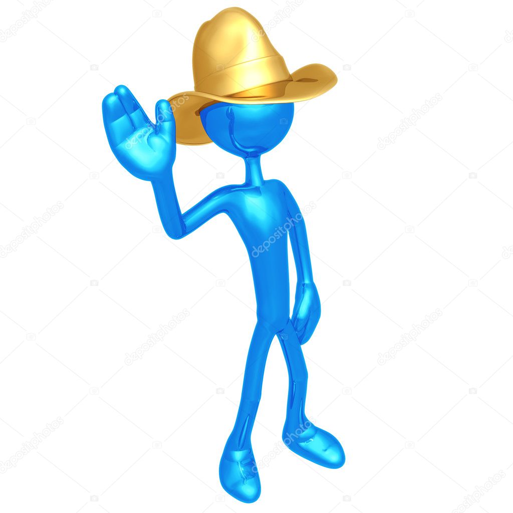 Vaquero saludando Ilustración de stock #12343956 de ©LuMaxArt